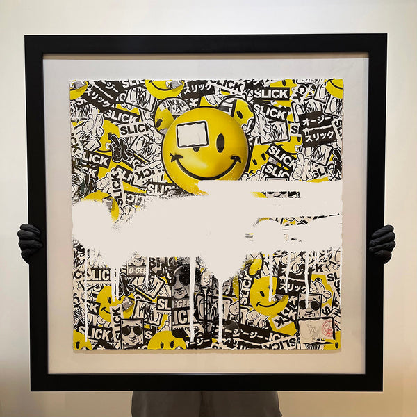 F30 - HAPPY OG SAN PRINT - HAND EMBELLISHED – The Slick Store