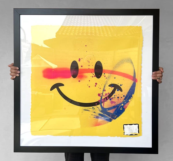 V30 - GRAFF HAPPY PRINT - HAND EMBELLISHED – The Slick Store