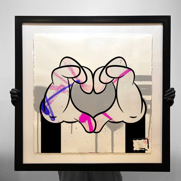 X30 - LOVE GRAFF PRINT - HAND EMBELLISHED – The Slick Store